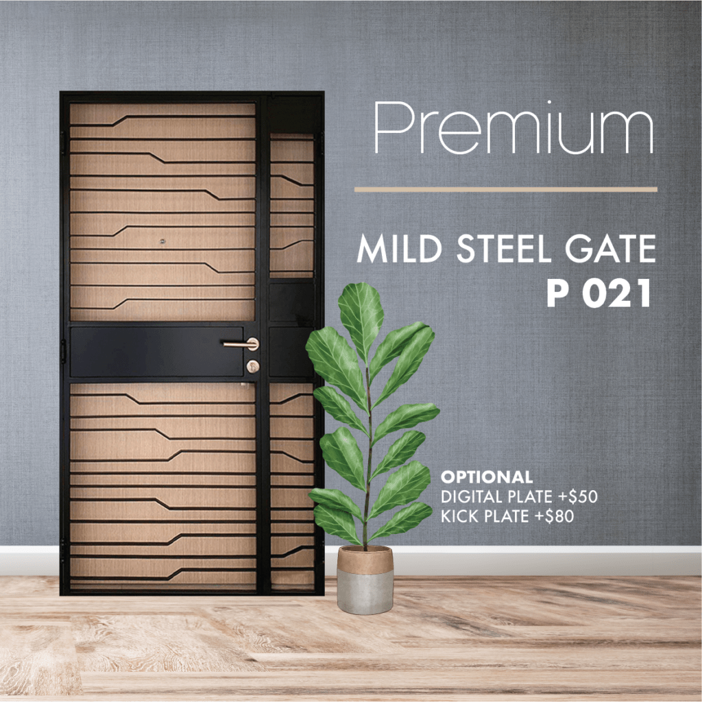 MILD STEEL GATE P021 - Master Digital Lock